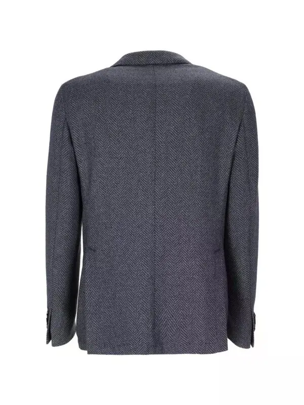 L.B.M. 1911 Herringbone-pattern Single-breasted Blazer