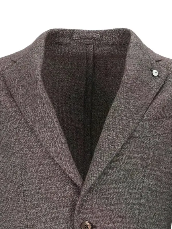 L.B.M. 1911 Herringbone-pattern Single-breasted Blazer