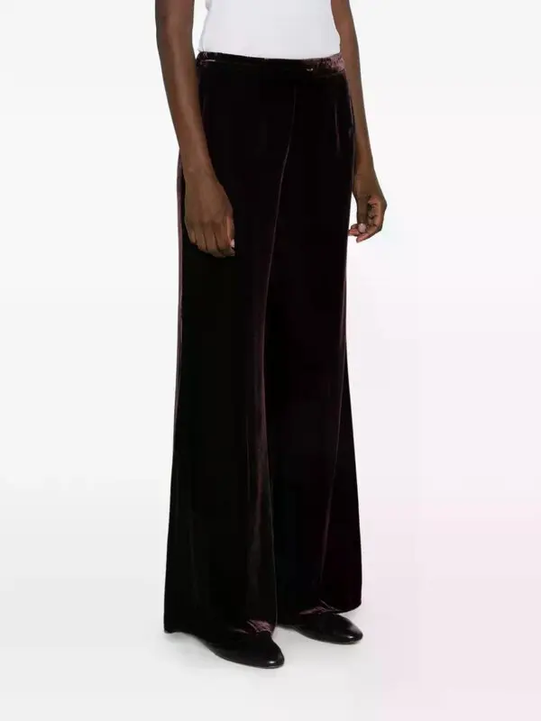 FORTE_FORTE Velvet Wide-leg Trousers