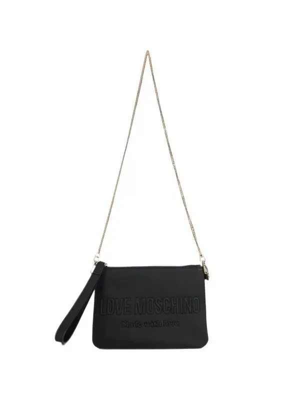 Moschino Logo-embossed Chain-link Shoulder Bag