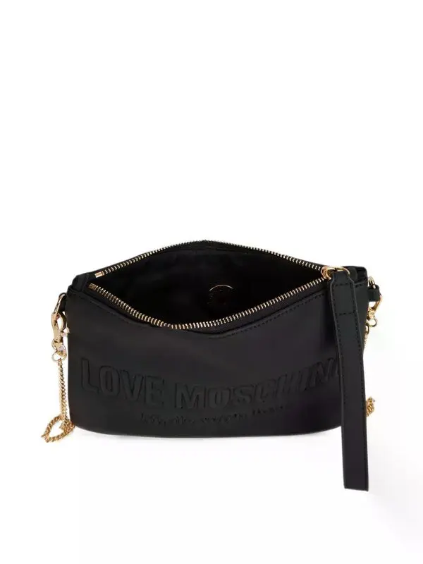 Moschino Logo-embossed Chain-link Shoulder Bag