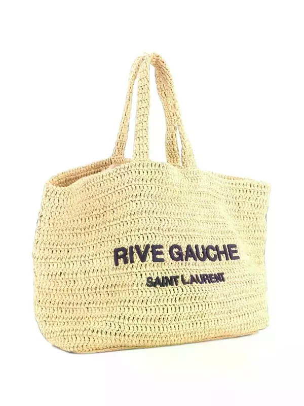 Saint Laurent Rive Gauche Supple Raffia Tote Bag