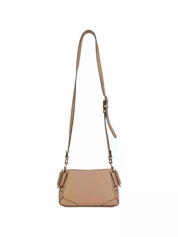 Moschino Buckle-detail Logo-plaque Cross Body Bag - Neutrals
