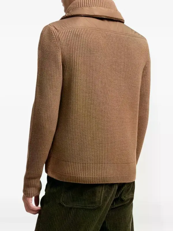 Moncler Padded Knit-sleeve Jacket
