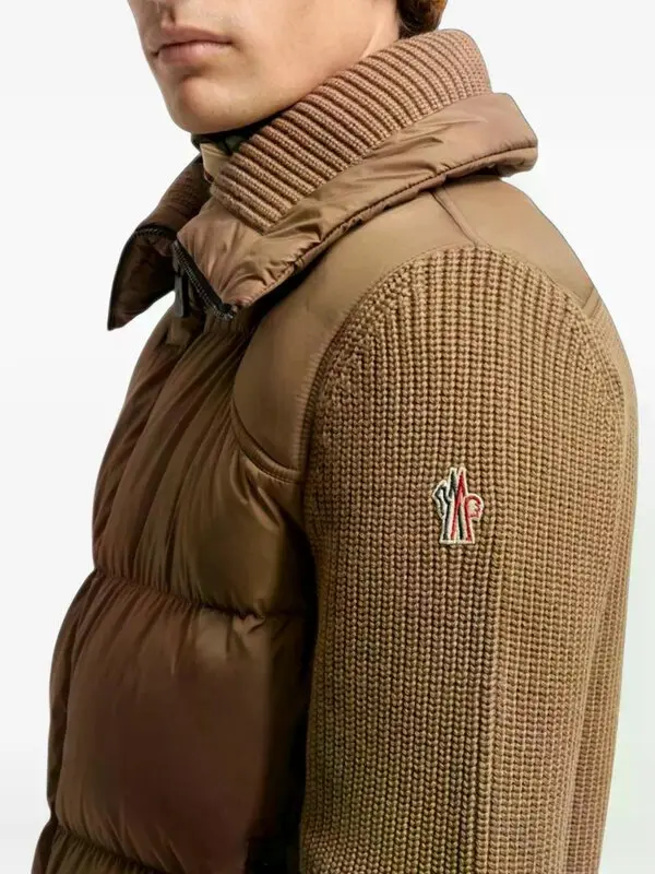 Moncler Padded Knit-sleeve Jacket
