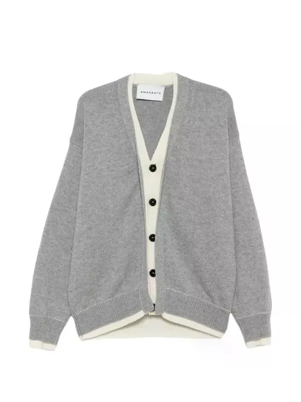 AMARANTO Layered-effect Knit Cardigan