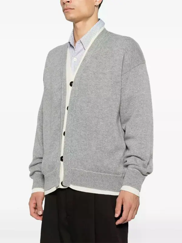 AMARANTO Layered-effect Knit Cardigan