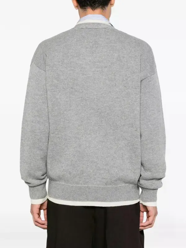 AMARANTO Layered-effect Knit Cardigan