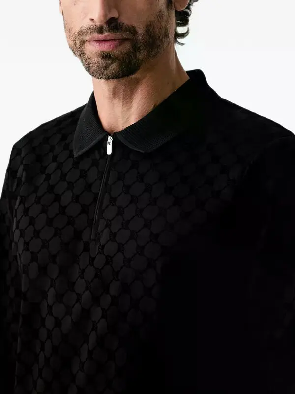 JOOP! Monogram-pattern Long-sleeve Polo Shirt