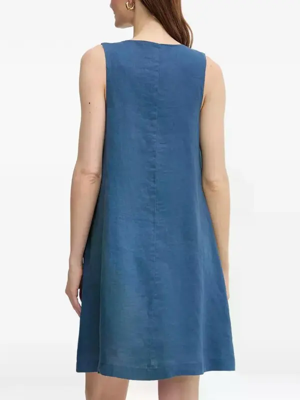 BENETTON Pleated V-neck Midi Dress