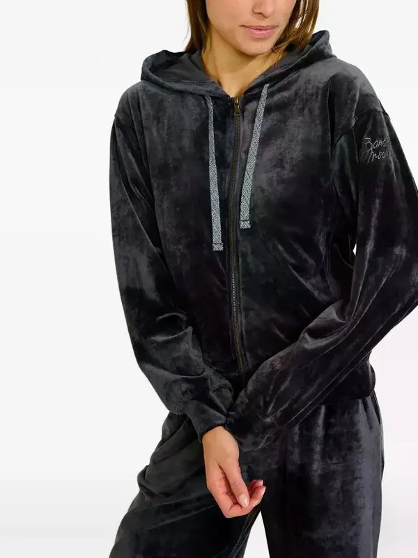 BANANA MOON Ivy Seachic Velvet Zip-up Hoodie - Grey