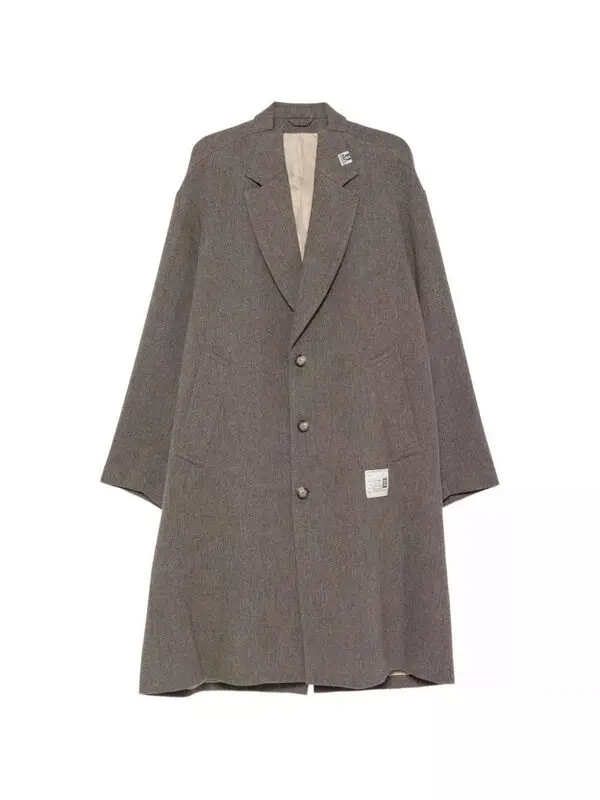 Mihara Yasuhiro Shifted-shoulder Overcoat
