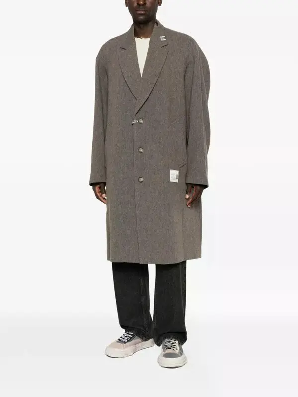 Mihara Yasuhiro Shifted-shoulder Overcoat