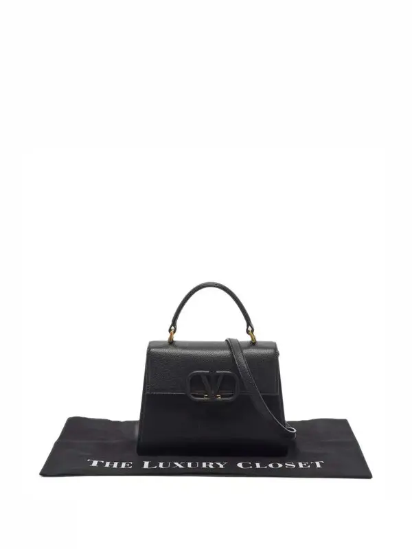 Valentino Garavani Small Vsling Leather Tote Bag - Black