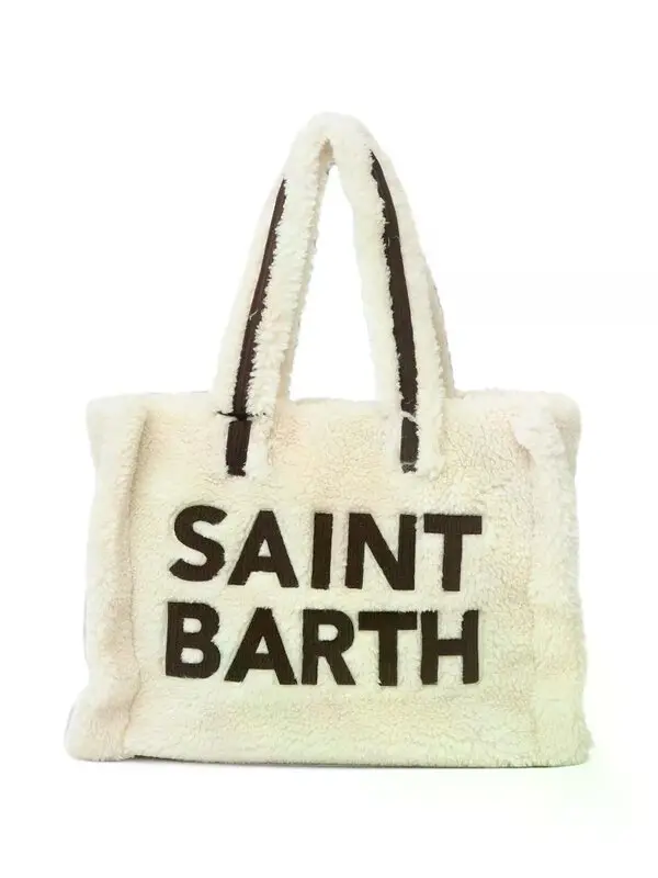 MC2 SAINT BARTH Colette Teddy Logo Tote Bag - Neutrals