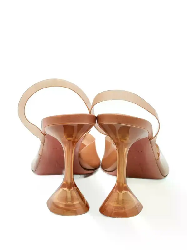 Amina Muaddi Holli Glass Slingback Pumps