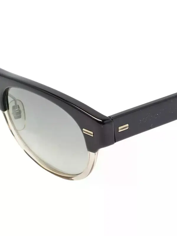 Gucci Round-frame Gradient Sunglasses - Black