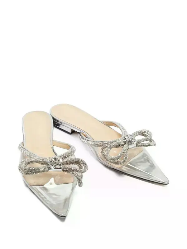 Mach & Mach Double Bow Pointed-toe Mules