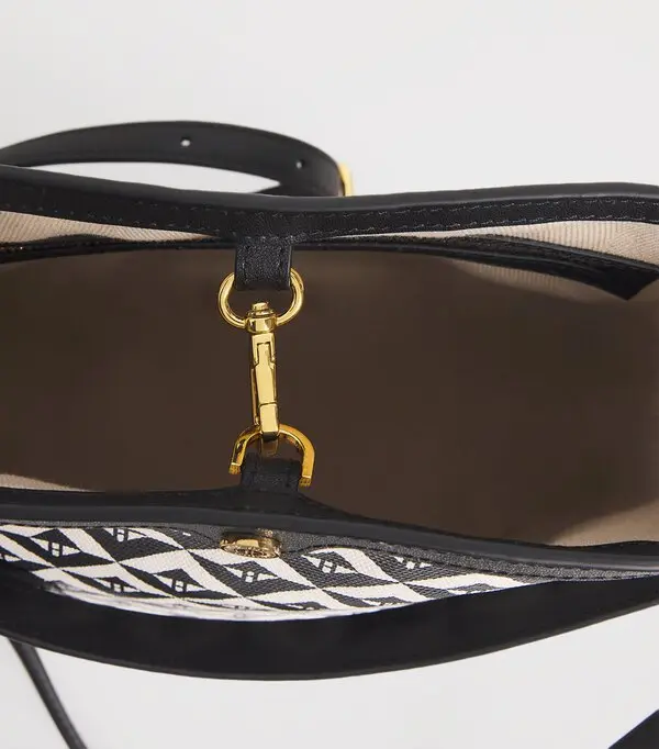 Harrods Coated Canvas Geometric Bucket Bag