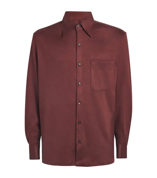 Isaia Silk Jersey Shirt - Red