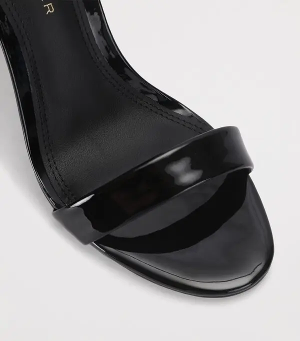 Kurt Geiger Patent Leather Bank Sandals - Black