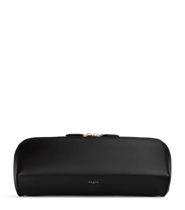 Alaïa Leather Delta Clutch Bag - Black