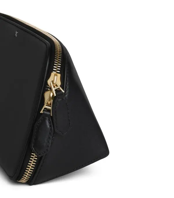 Alaïa Leather Delta Clutch Bag - Black
