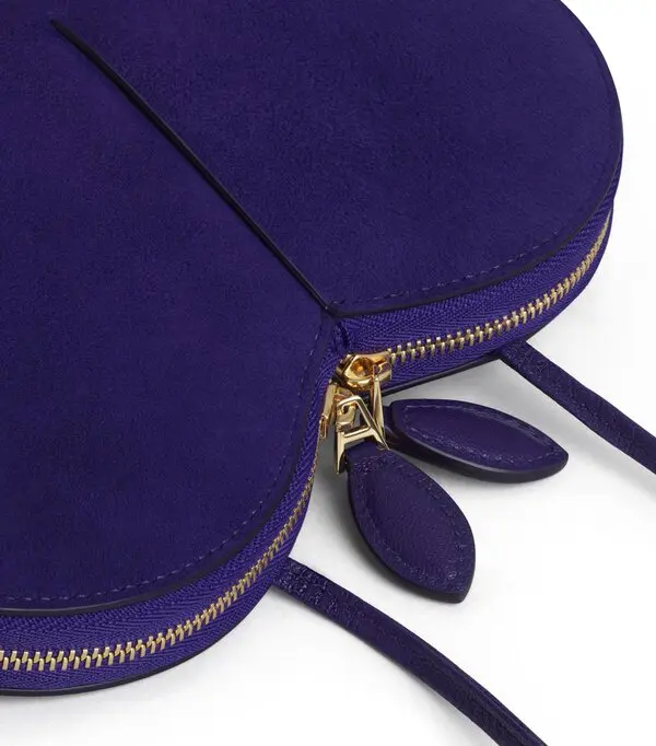 Alaïa Suede Le Coeur Shoulder Bag - Blue