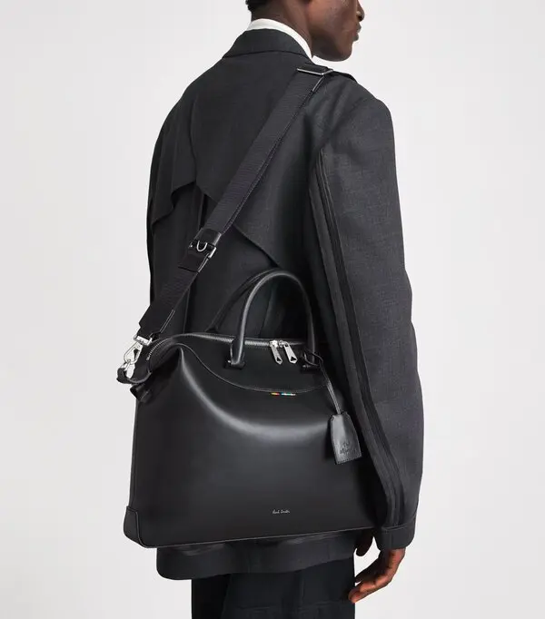 Paul Smith Leather Signature Tab Duffle Folio Bag