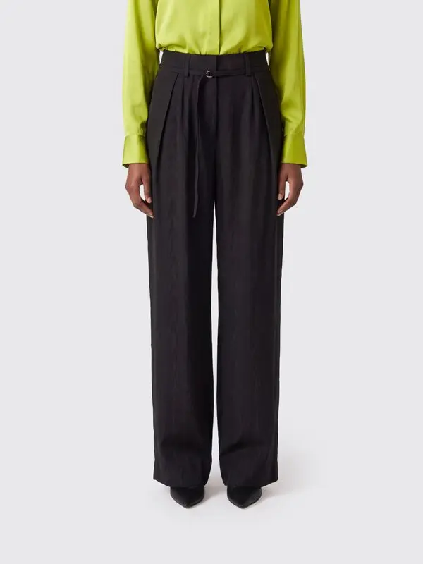 Dries Van Noten High-waisted Wide-leg Cotton Palazzo Pants With Belt