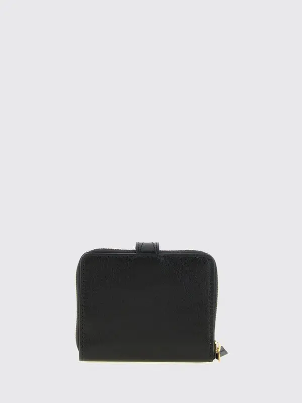 Chloé Paddington Bifold Leather Wallet With Decorative Padlock - Black