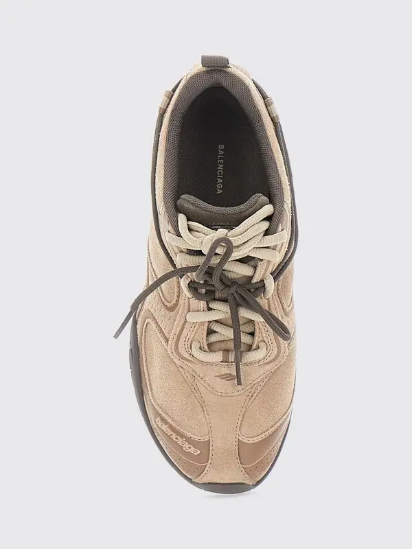 Balenciaga Radar Low-top Sneakers In Calfskin And Suede With Printed Logo