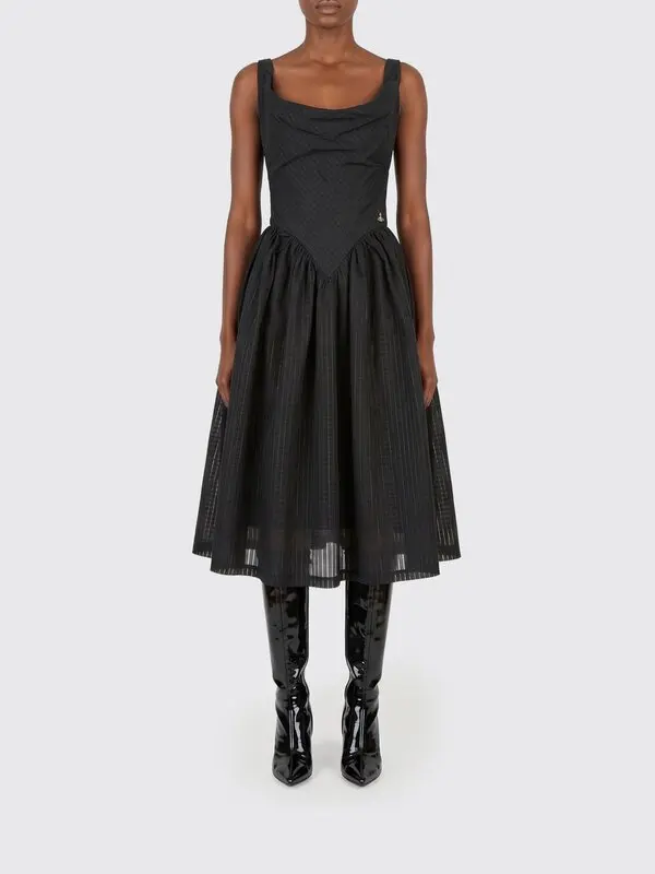 VIVIENNE WESTWOOD Sunday Long Bustier Dress With Square Neck