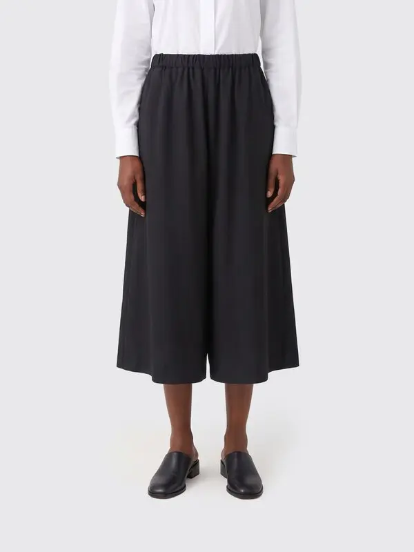 Comme Des Garçons Wool Wide-leg Trousers With High Elasticated Waist