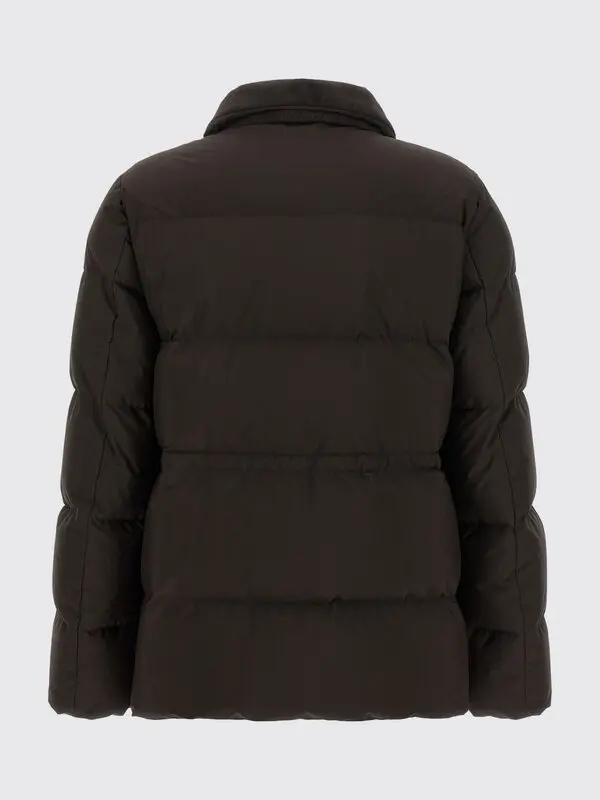 Kiton Short Quilted Puffer Jacket In Technical Fabric With Drawstring Waist