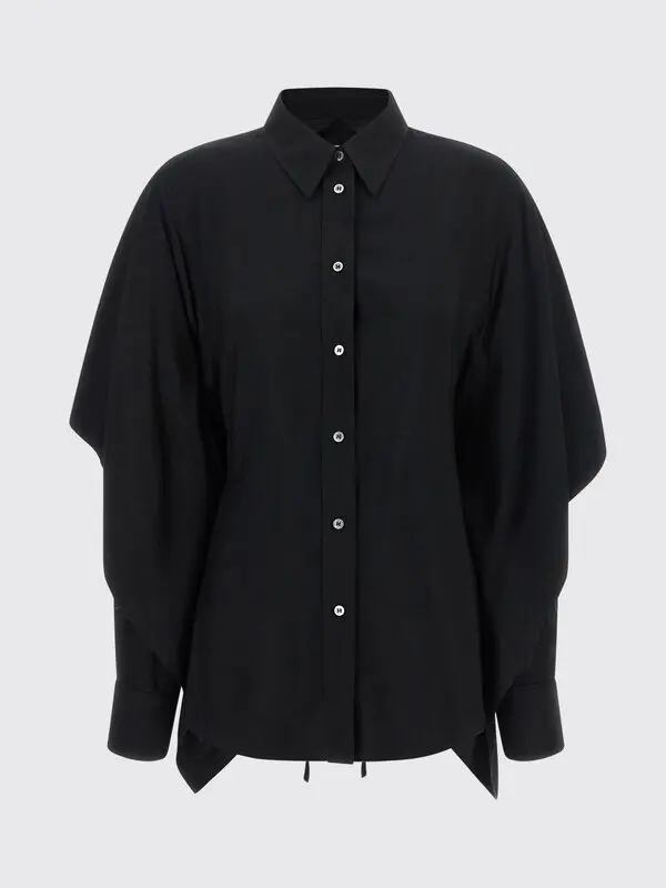 MAISON MARGIELA Relaxed Fit Viscose Shirt With Asymmetrical Hem