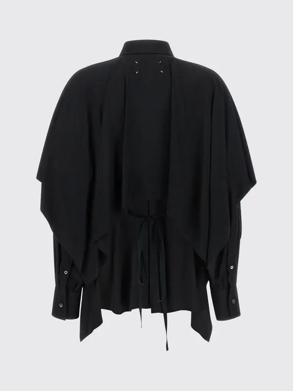 MAISON MARGIELA Relaxed Fit Viscose Shirt With Asymmetrical Hem
