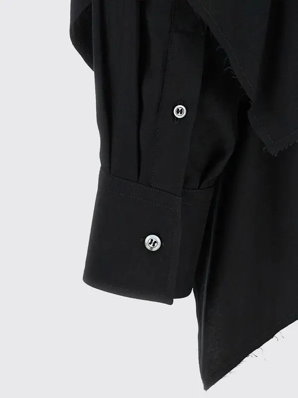 MAISON MARGIELA Relaxed Fit Viscose Shirt With Asymmetrical Hem