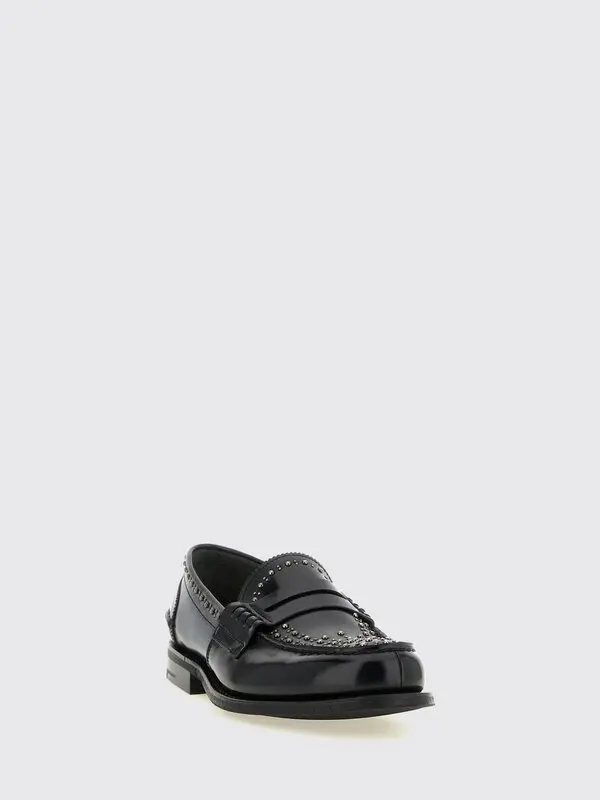 Church's Studded Brushed Calfskin Penny Loafers