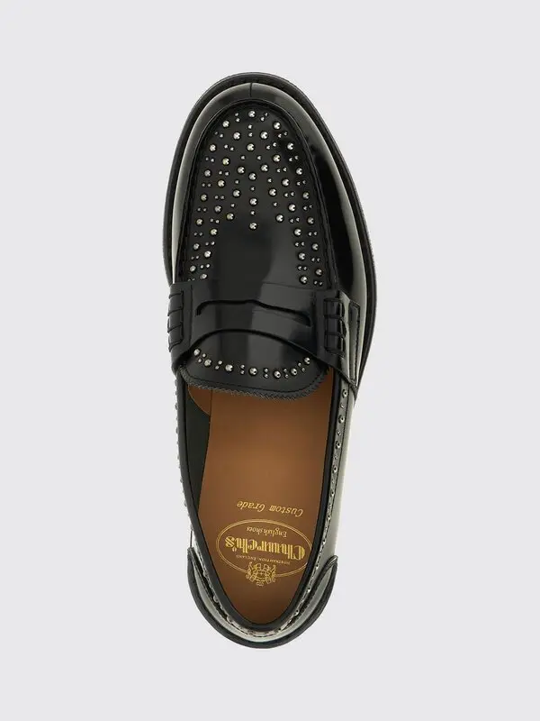 Church's Studded Brushed Calfskin Penny Loafers