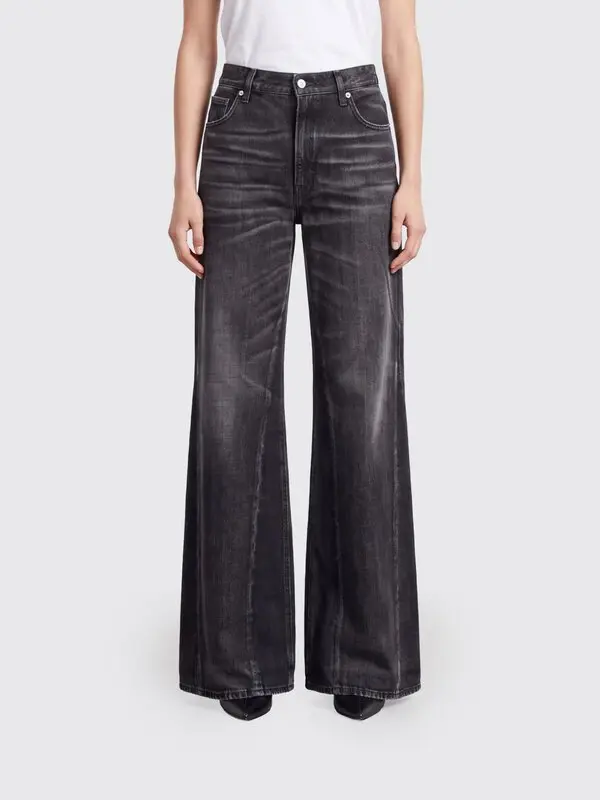 HAIKURE Star High-waisted Wide-leg Cotton Denim Jeans