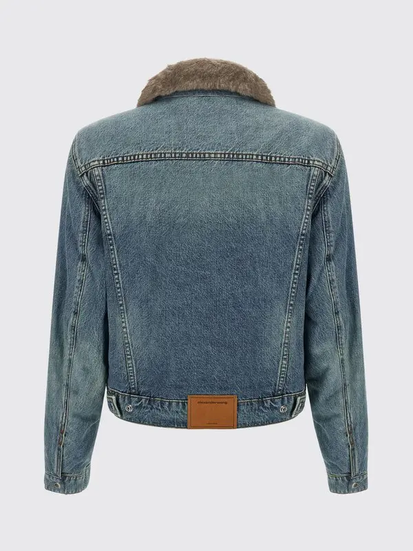 DENIM X ALEXANDER WANG Denim Jacket With Faux Fur Lining