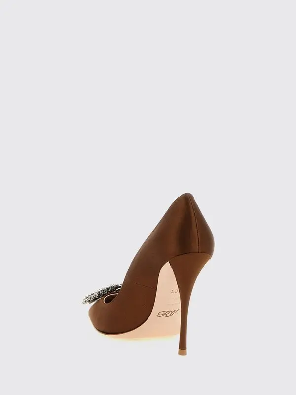 ROGER VIVIER Efflorescence Satin Pumps With Jewel Buckle And High Heel