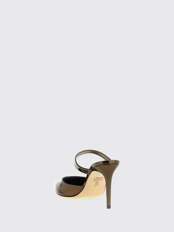 STUART WEITZMAN Power High Heel Stiletto Mules In Patent Leather