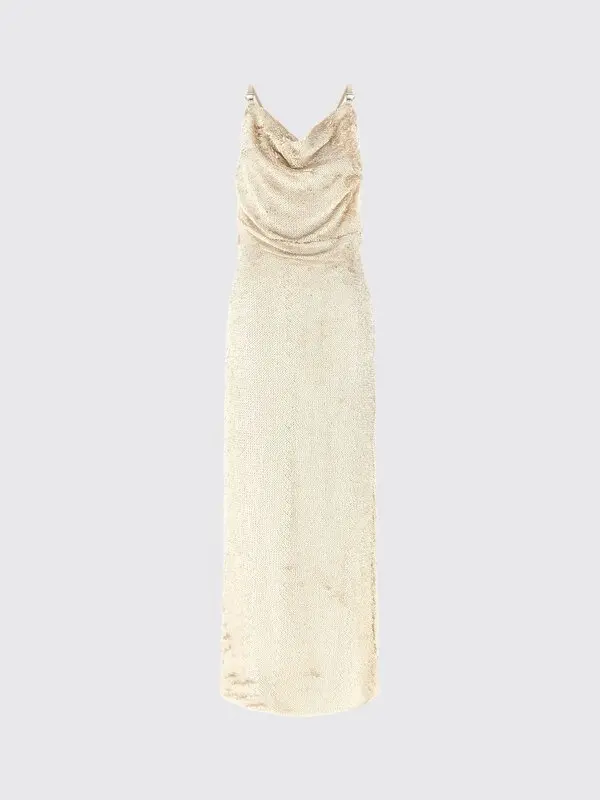 Coperni Draped Sequined Crêpe Long Evening Gown