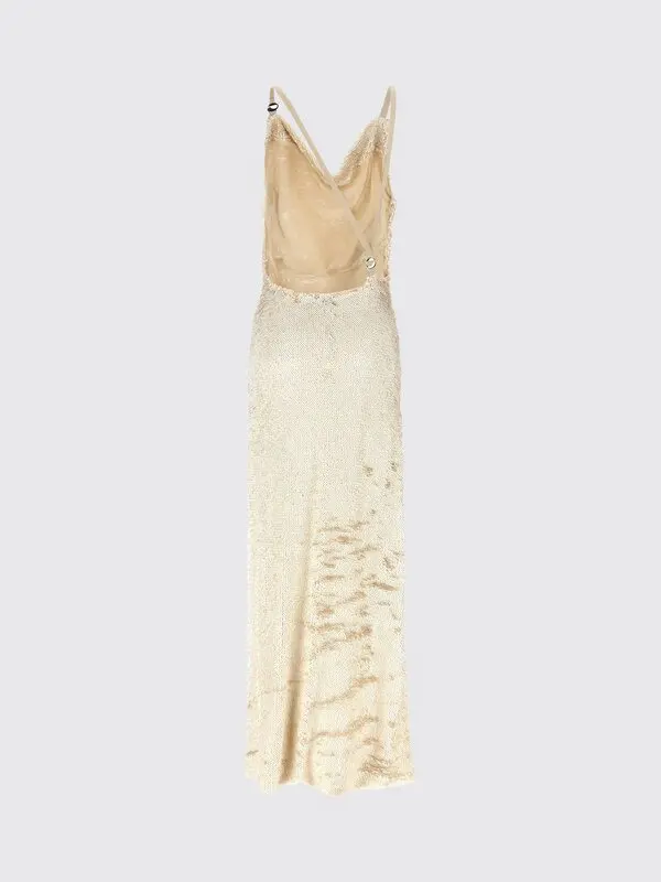 Coperni Draped Sequined Crêpe Long Evening Gown