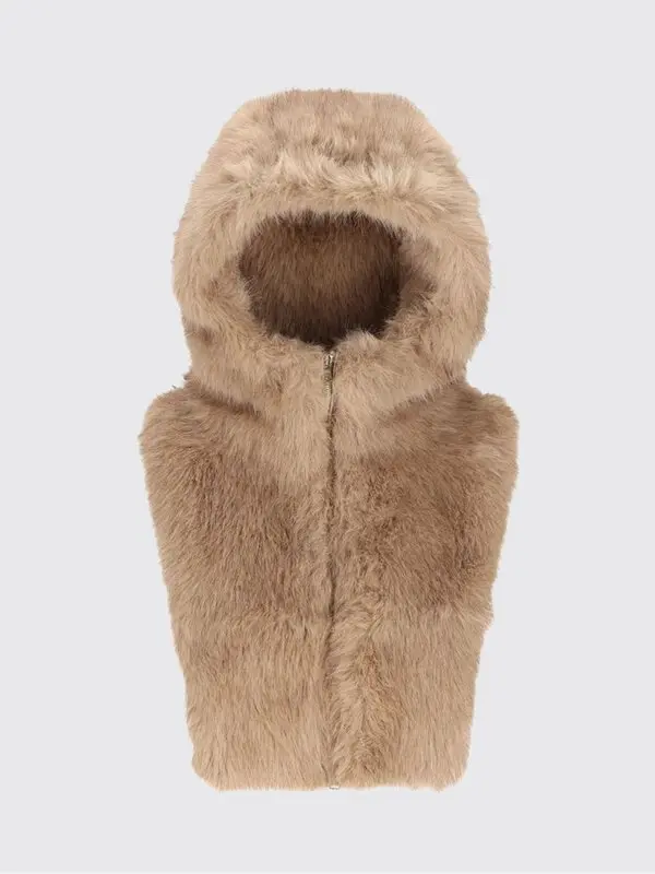 Herno Soft Faux Fur Scarf Collar With Concealed Closure - Cream
