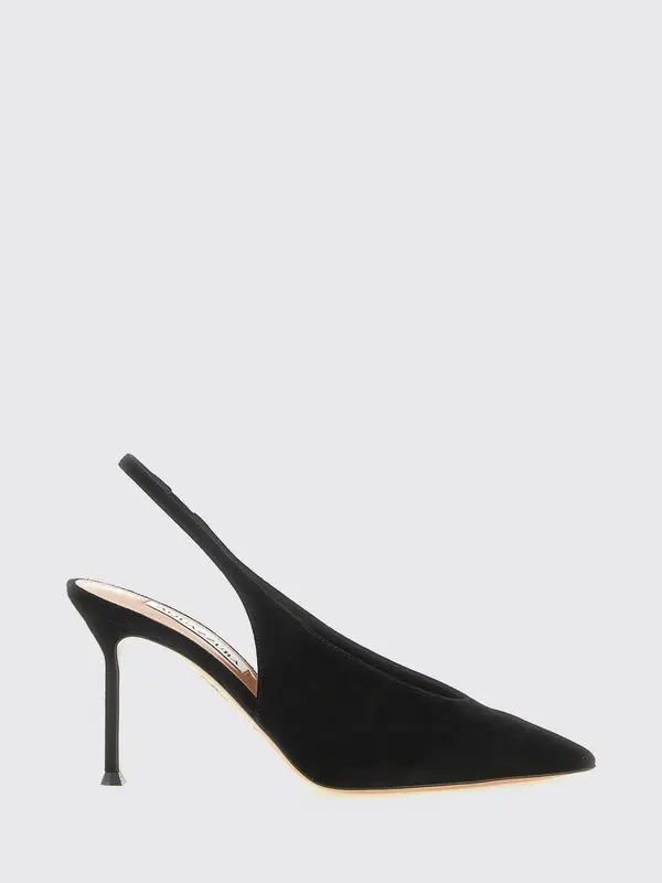 AQUAZZURA Voltaire Suede Leather High Heel Slingback Pumps