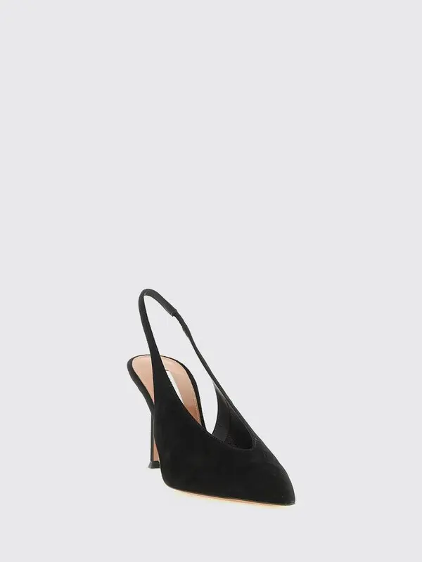 AQUAZZURA Voltaire Suede Leather High Heel Slingback Pumps