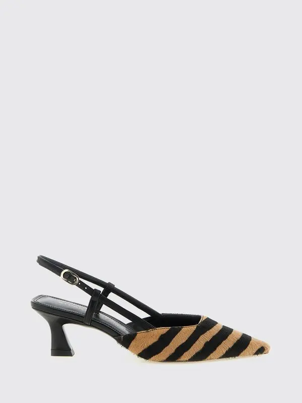 STUART WEITZMAN Vinnie Animal Print Pony Hair Spool Heel Slingback Pumps - Multicolor